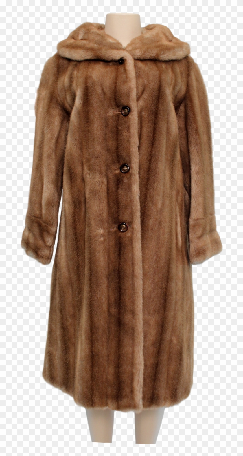 Mincara By Russel Taylor Vintage Faux Fur Coat , Png - Overcoat ...