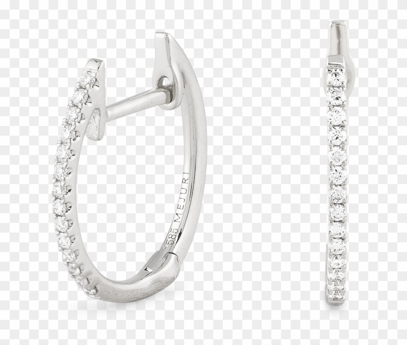 White Gold Hoop Earrings - Earrings, HD Png Download - 1500x1500 ...
