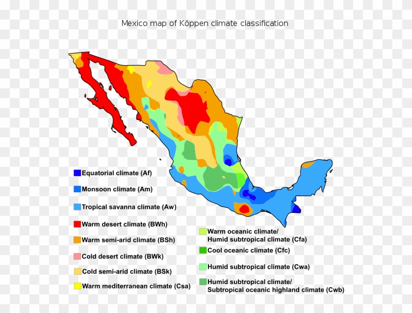 Mexico Map Of Köppen Climate Classification - Climate Geography Of ...