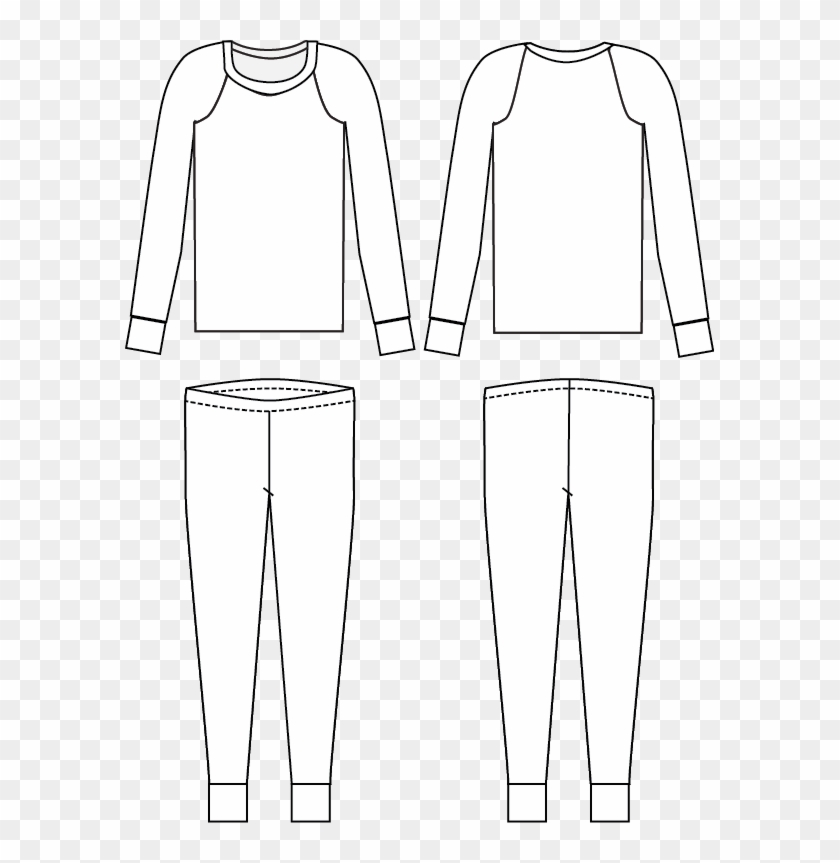 Pajamas Drawing - Line Art, HD Png Download - 589x783(#5999773) - PngFind