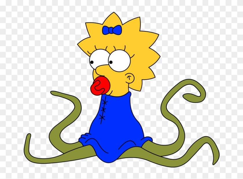 Non-canon - Maggie Simpson Alien, HD Png Download - 687x550(#62738 ...