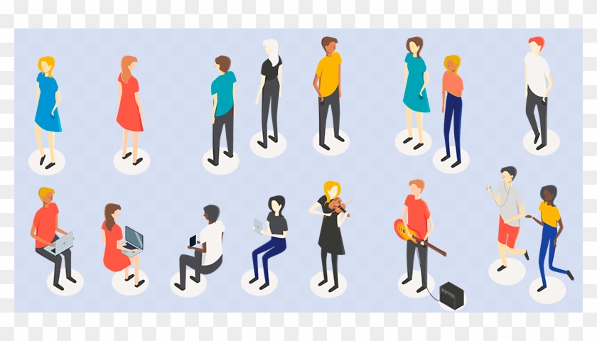 6/06/2018 - Vector Isometric People People Png, Transparent Png ...