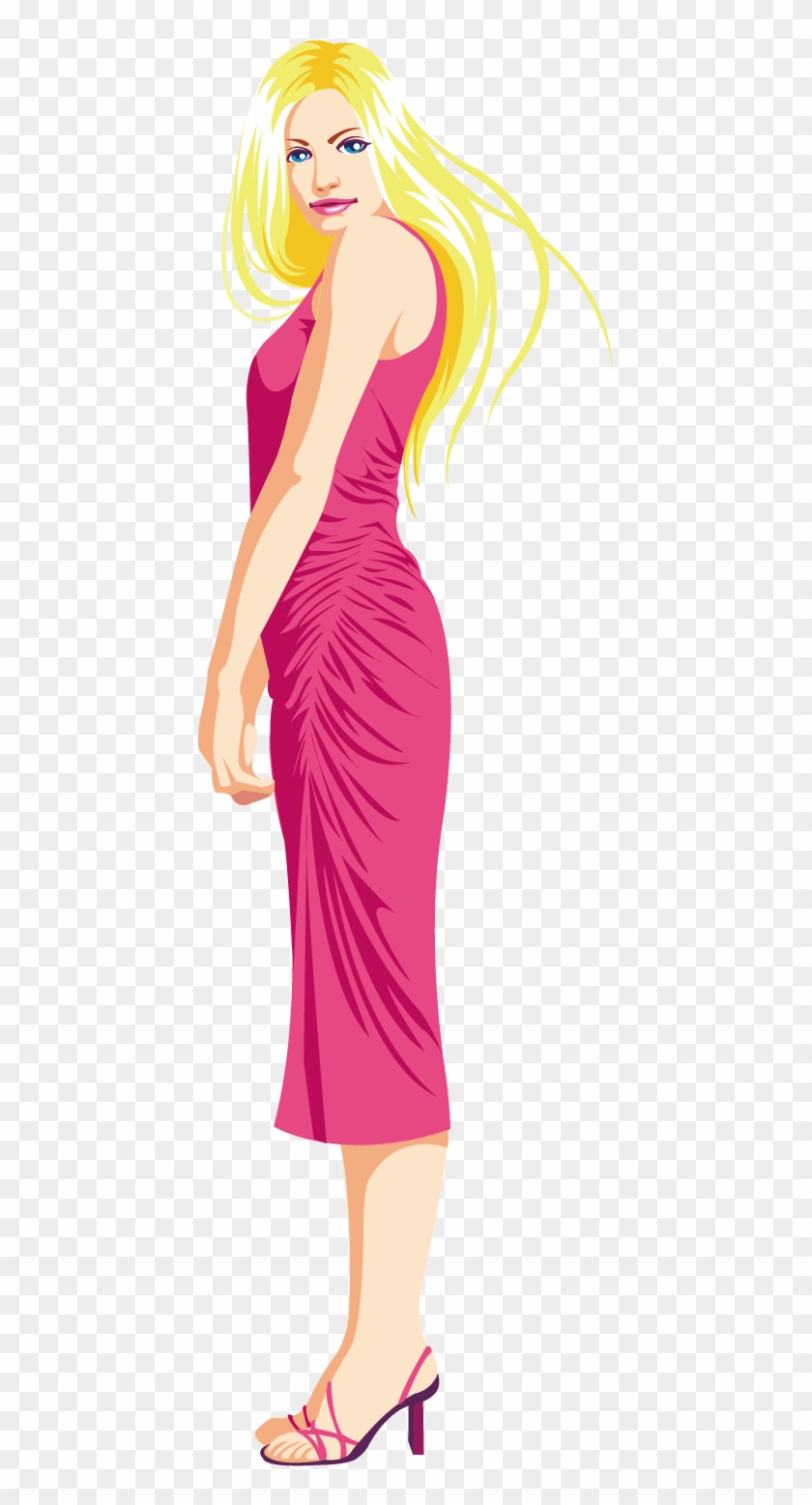Freeuse Download Cartoon Slim Woman Transprent Png - Illustration ...