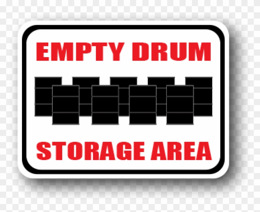 Durastripe Floor Sign Printed Empty Drum Storage Area - Parallel, HD ...