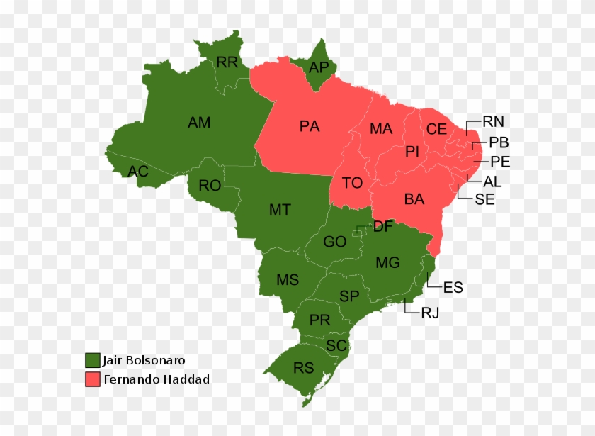 2018 Brazilian Presidential Election Map - Brazil 2018 Election Map, HD ...