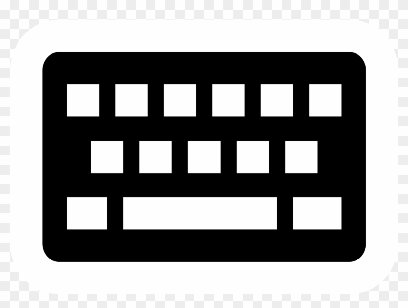 High Contrast Input Keyboard - Keyboard Icon Png White, Transparent Png ...