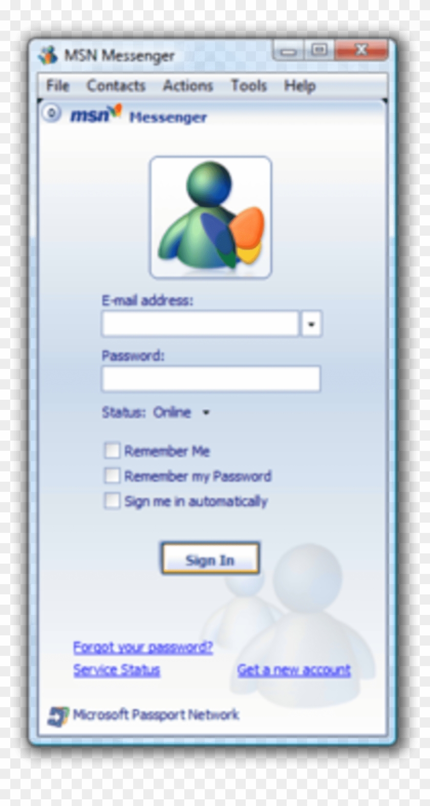 New Version Of The Popular Messaging Application - Msn Messenger, HD ...