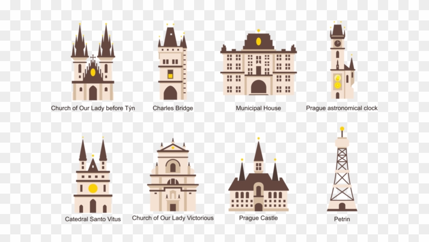 Prague Icons Vector - Castle, HD Png Download - 700x490(#611852) - PngFind