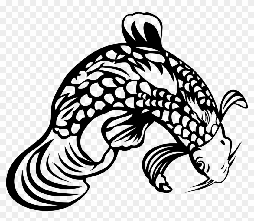 Fish,the Background,black,shape, - Fish Drawing No Background, HD Png ...