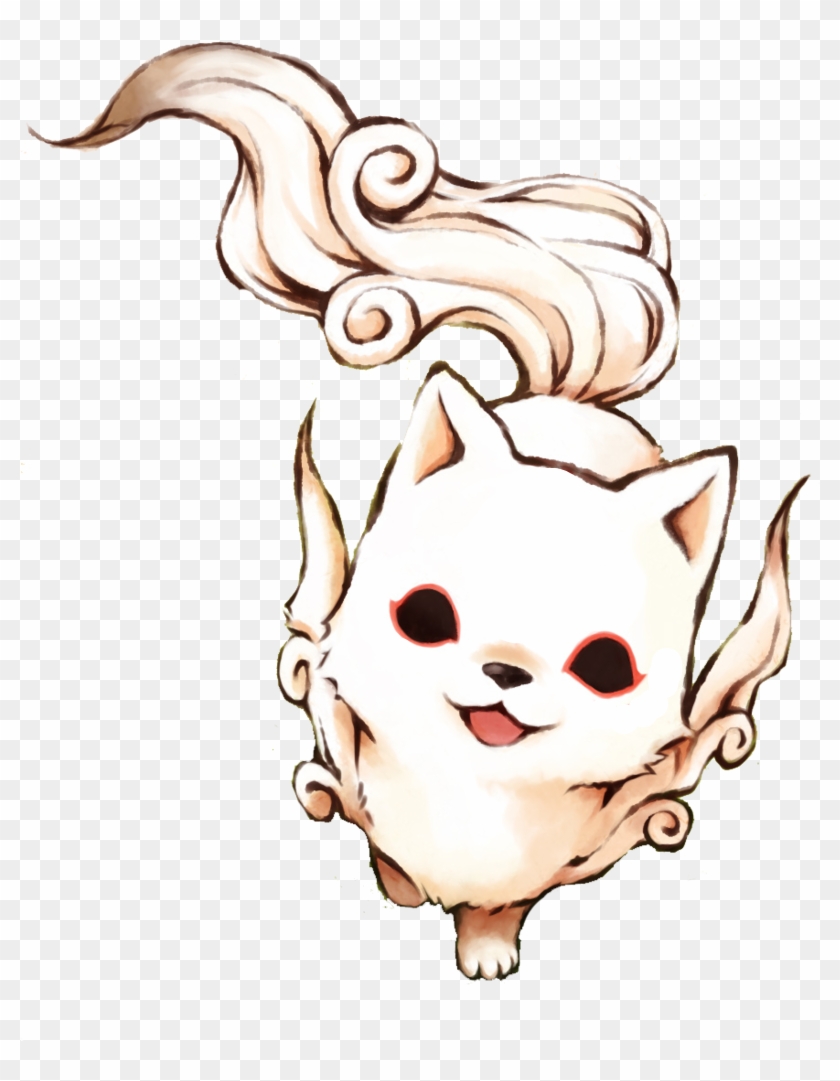 Okami Render By Kawaiptitfolle95-d3fbjl0 - Okami Chibi, HD Png Download ...