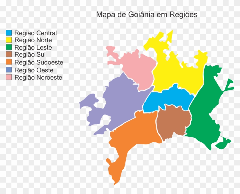 Mapa Goiania Regioes - Mapa De Goiania Regioes Png, Transparent Png ...