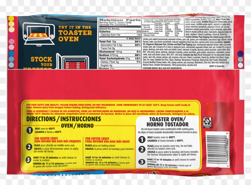 Totinos Triple Cheese Pizza Nutrition Facts Hd Png Download 1800x18006111121 Pngfind