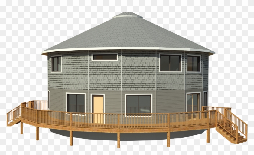 Prefabricated Circular Deltec Home - Roof, HD Png Download - 1180x650 ...