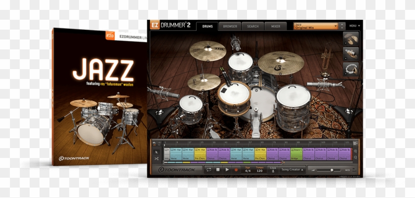 Toontrack Ezdrummer 2, HD Png Download - 1200x517(#6142204) - PngFind