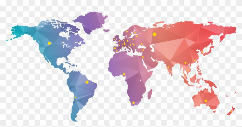Globe Roadmap Transprent - World Map Vector Red, HD Png Download ...