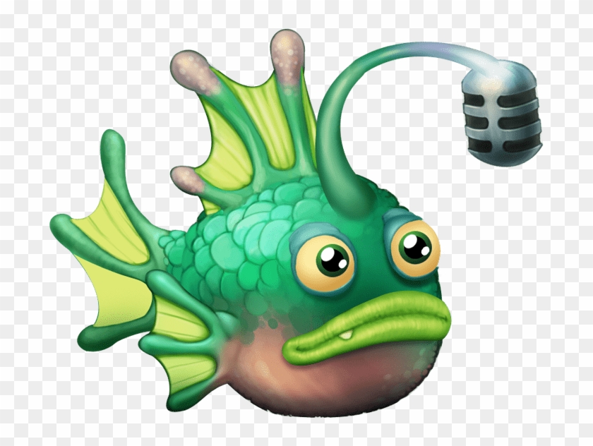 Angler Baby With Attached Microphone - My Singing Monsters Fish, HD Png ...
