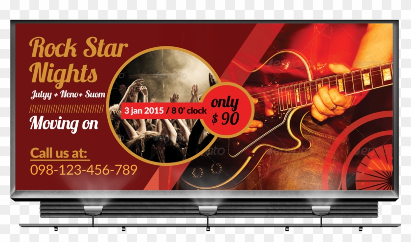 Music Concert Billboard Banners Example Image - Teco Tv 32 Inch, HD Png ...