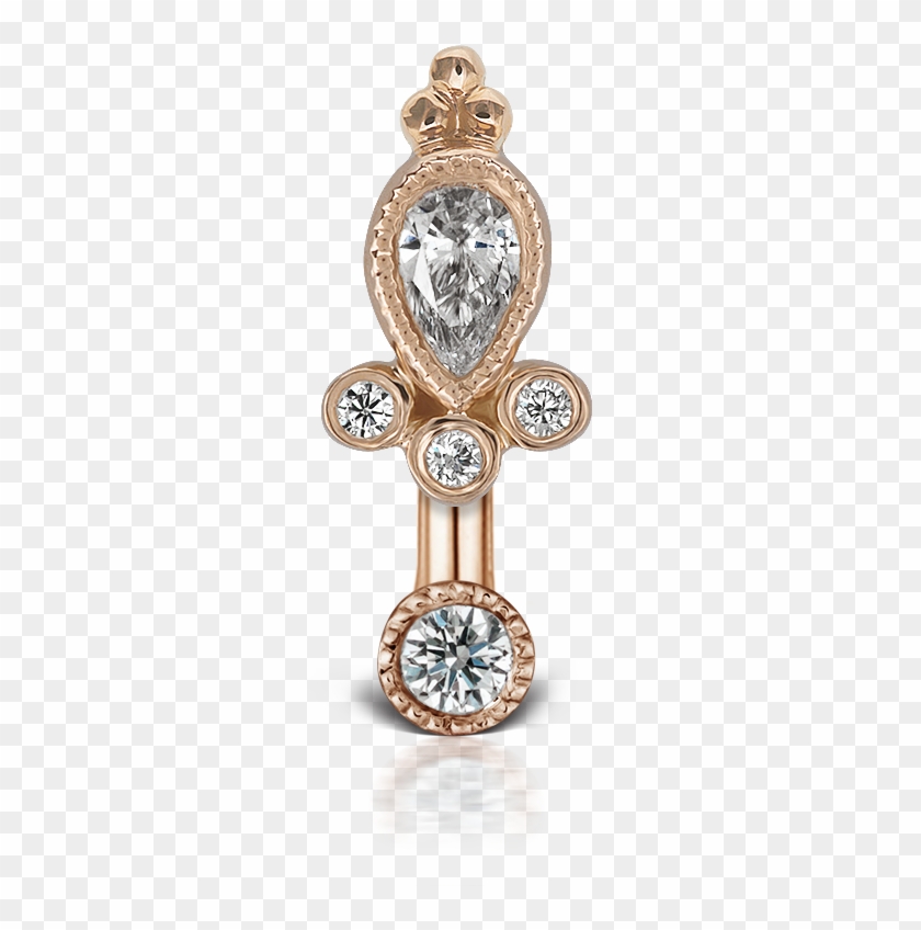 Delia And Solitaire Diamond Rook Barbell Rook Jewelry, - Rook, HD Png ...