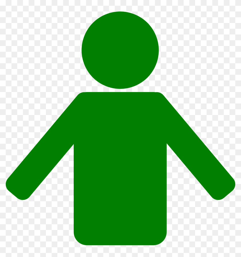 Person Symbol Green Buddy - Person Silhouette Clipart Png, Transparent ...