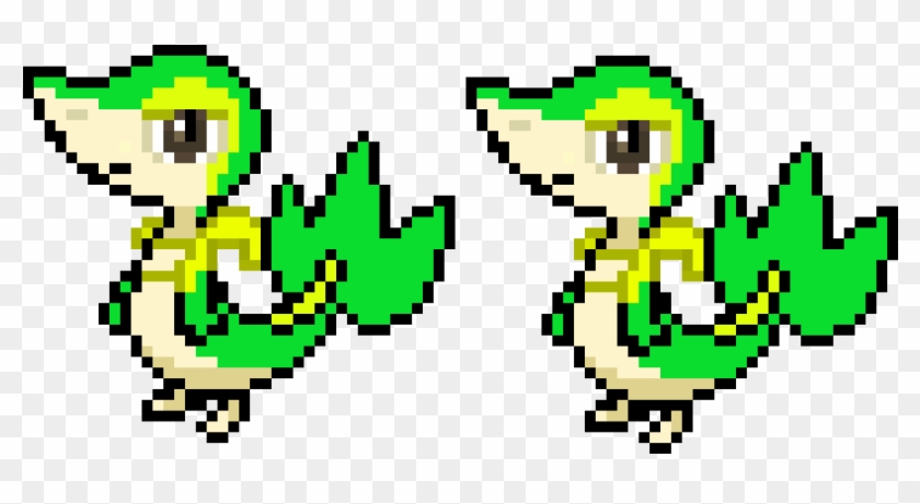 Snivy - Snivy Pixel Art, HD Png Download - 920x730(#6190003) - PngFind