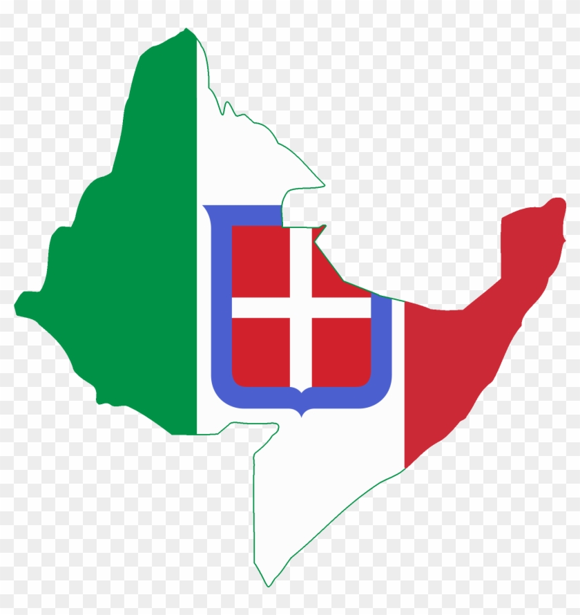 Flag Map Of Italian East Africa - Map Of Italian East Africa, HD Png ...