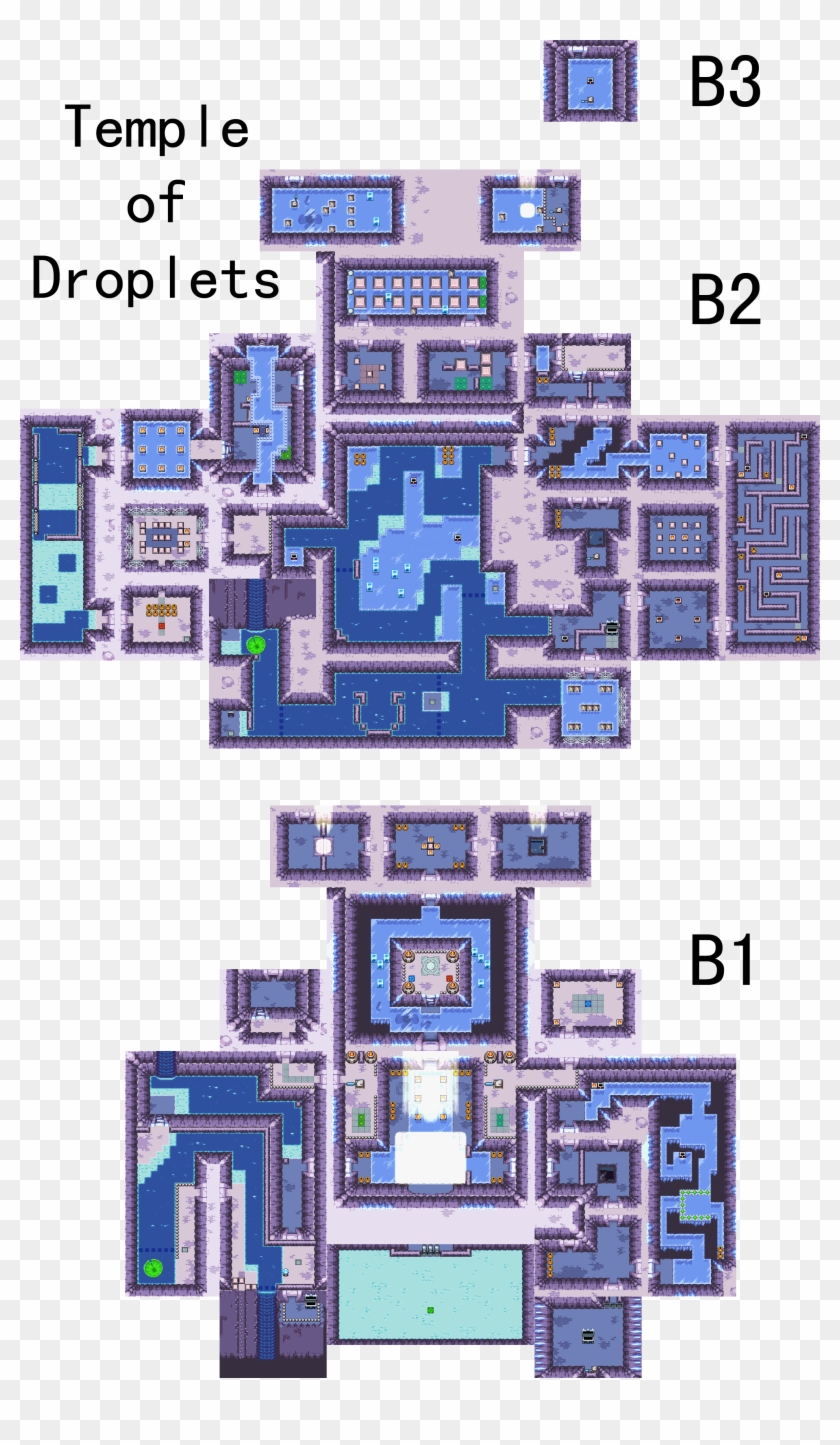 Legend Of Zelda, The - Minish Cap Temple Of Droplets Map, HD Png ...
