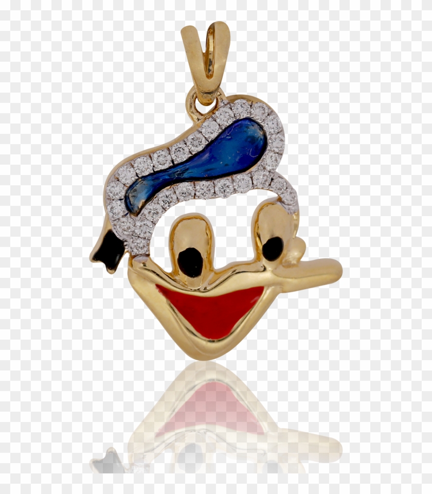 Donald Duck Enamel Gold Pendant - Donald Duck Gold Pendant, HD Png ...