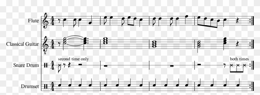 Skip A Note During A First Repeat - Music Notation Second Time Only, HD ...