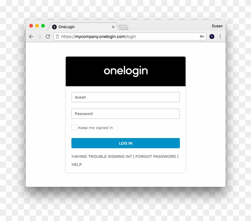 Onelogin Sign-on Screen - Onelogin Com Login, HD Png Download - 781x669 ...