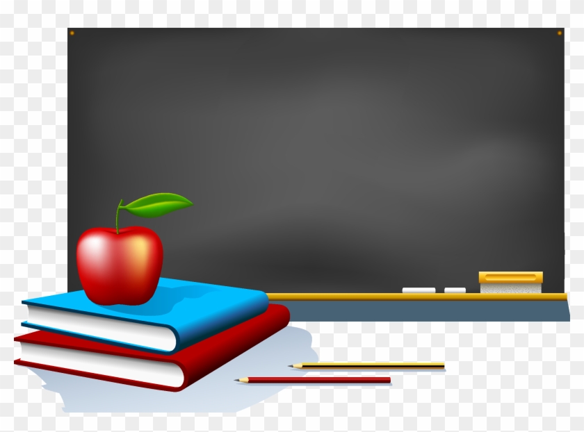 Education Clipart Apple Book - Teacher Blackboard Clipart, HD Png ...
