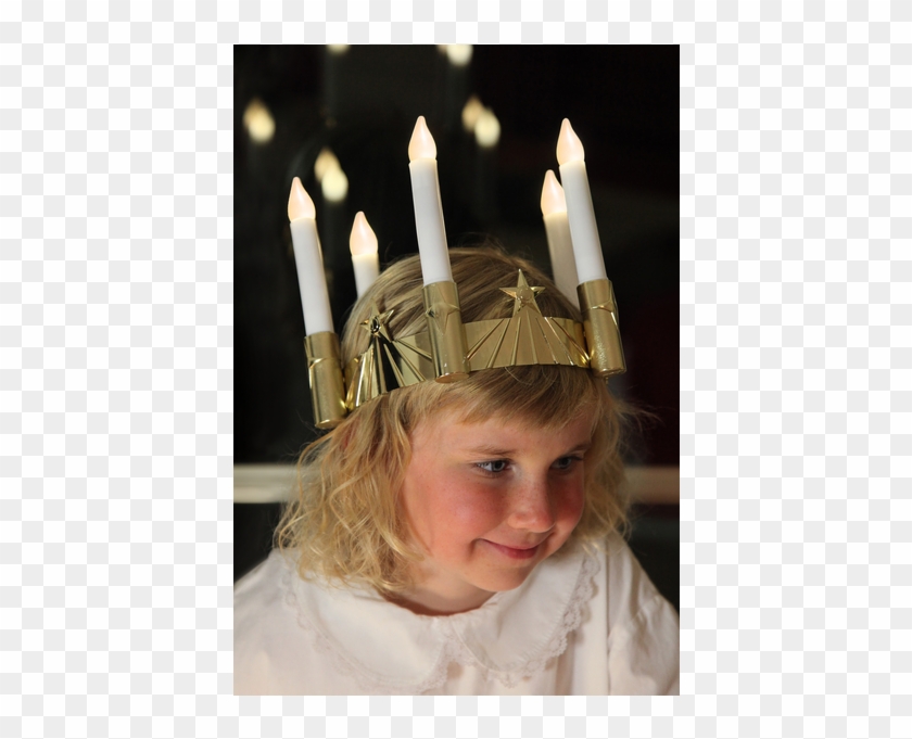 Lucia Crown Santa Lucia - Luciakrona Barn, HD Png Download - 600x600 ...