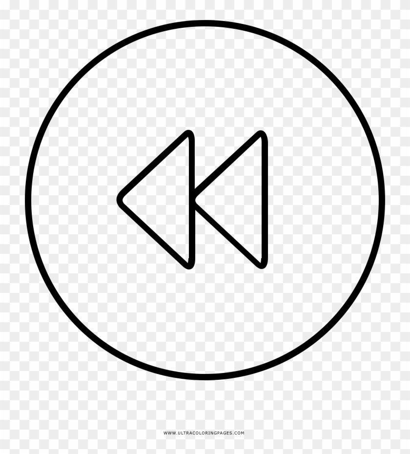 Rewind Coloring Page - Circle, HD Png Download - 1000x1000(#6287101 ...