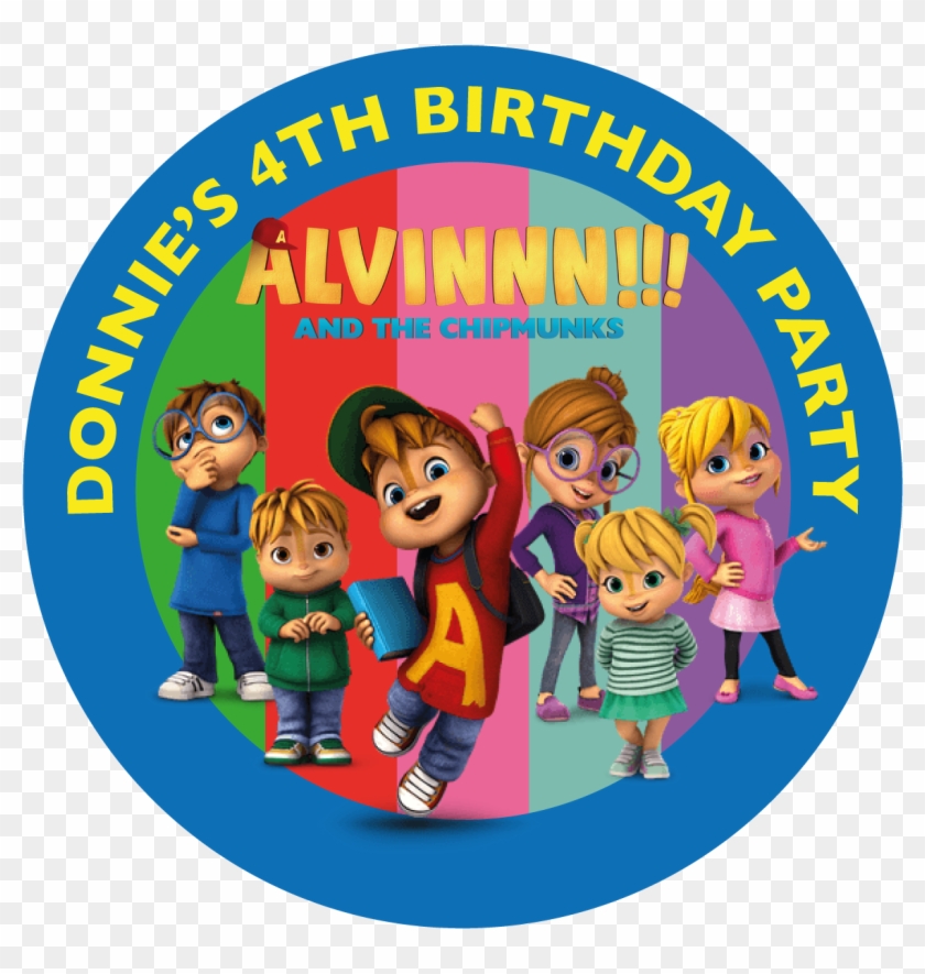 Alvin & The Chipmunks Party Box Stickers - Torta Di Alvin Cialda, HD ...