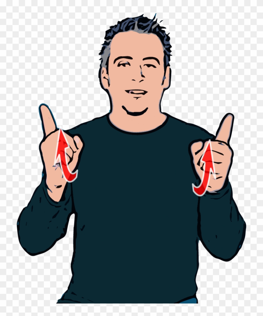 Index Finger Extended On Both Hands Pointing Forwards - Boss In Sign ...