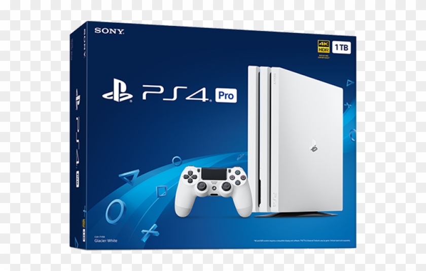 White Playstation 4 Pro 1tb 13093 - Playstation 4, HD Png Download ...