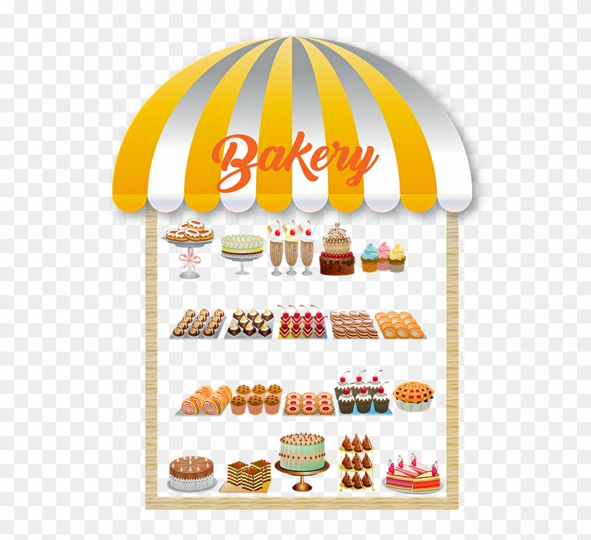 Bakery Window Awning Bakery Shop Storefront, HD Png Download - 547x720 ...