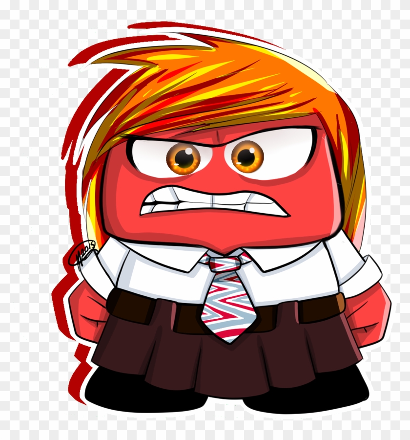 Genderbend By Mewidua - Inside Out Genderbend Anger, HD Png Download ...