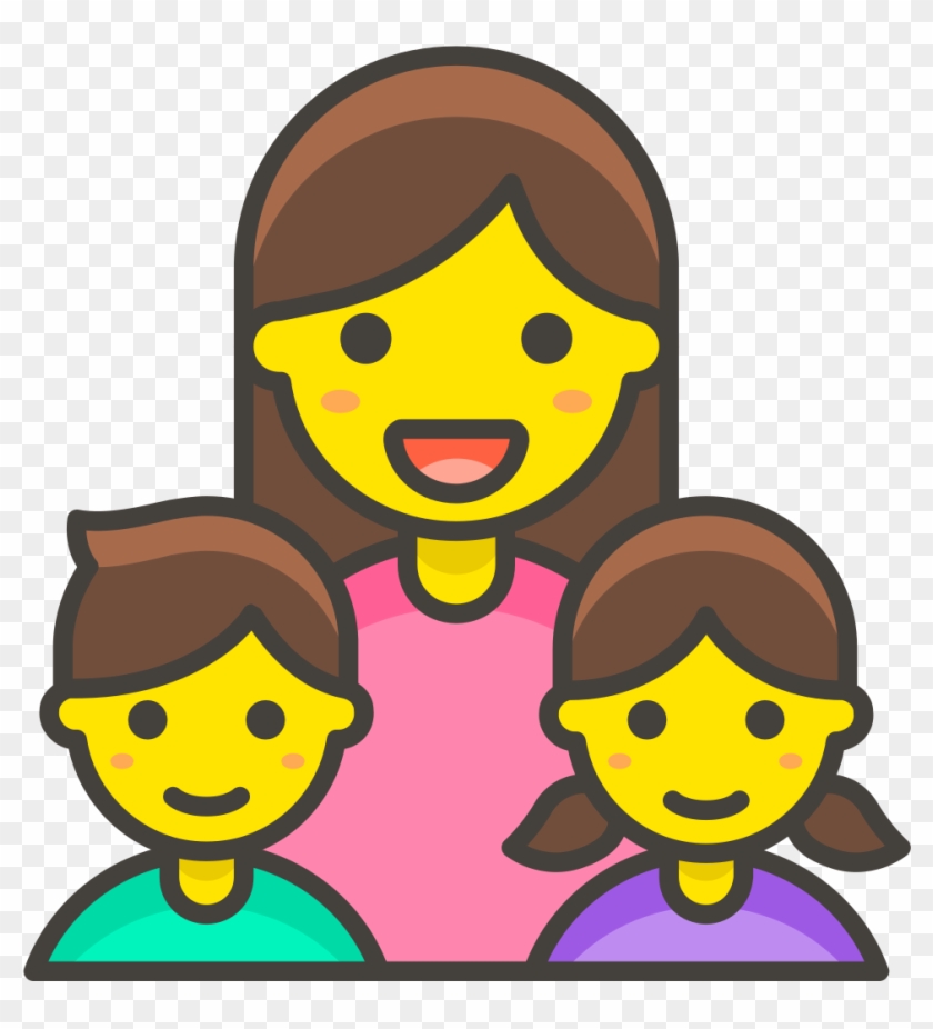 343 Family Woman Girl Boy - Emoji Family Png, Transparent Png ...