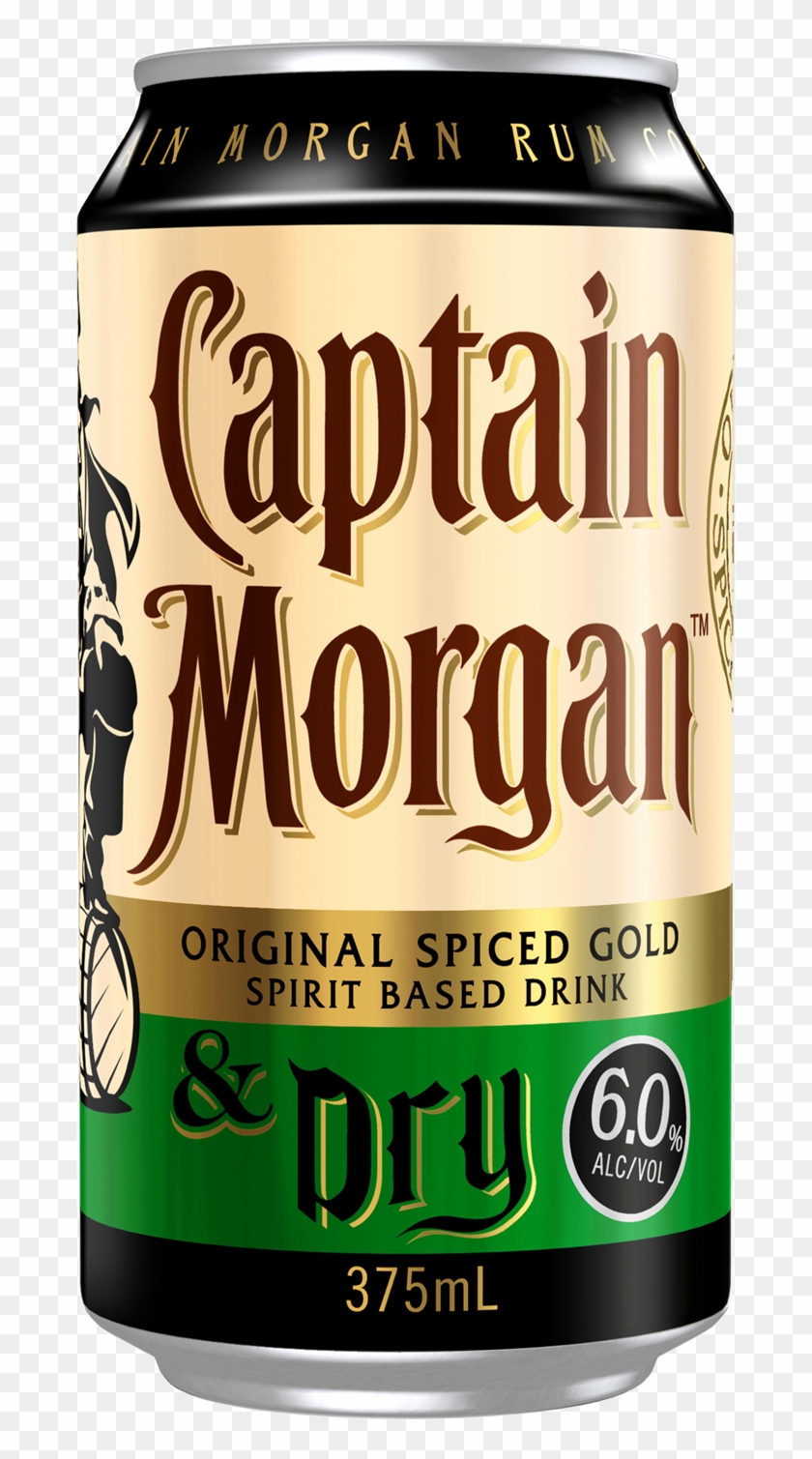 Captain Morgan Original Spiced Gold & Dry Cans 375ml - Captain Morgan ...