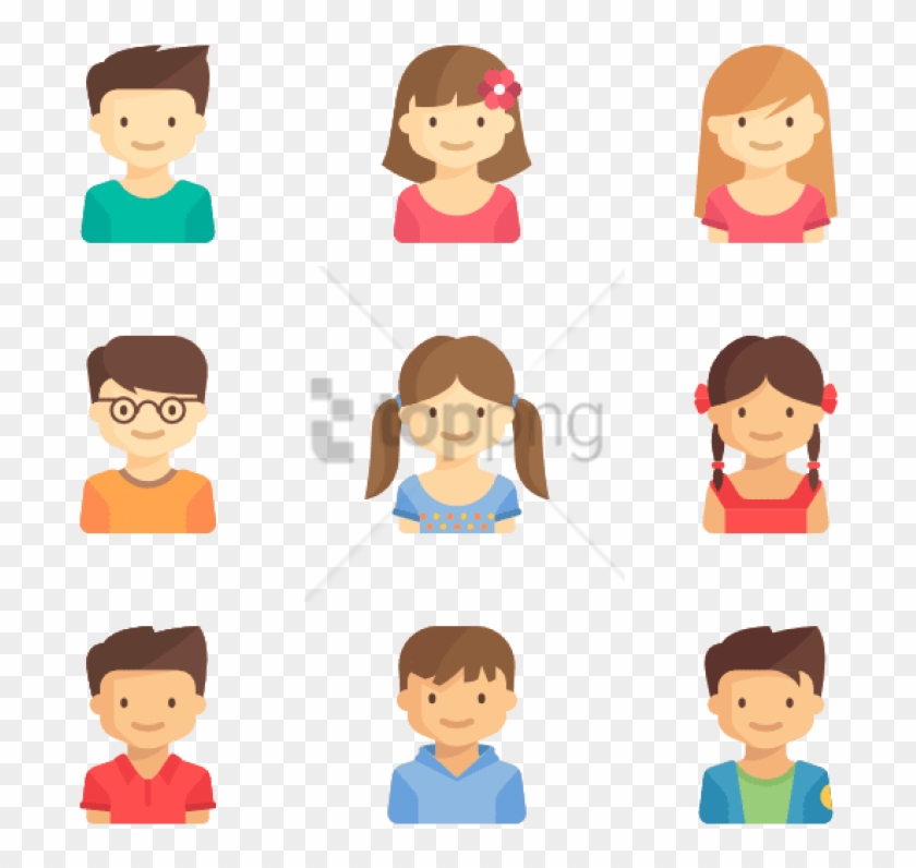 Children Vector Png Png Image With Transparent Background - Kids Avatar ...