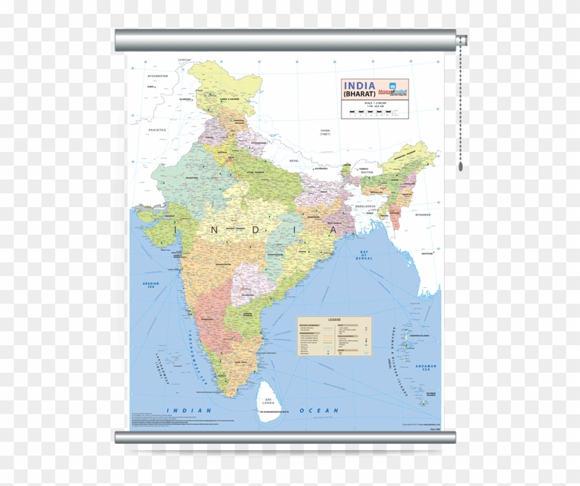 India Wall Map, HD Png Download - 519x647(#6376870) - PngFind