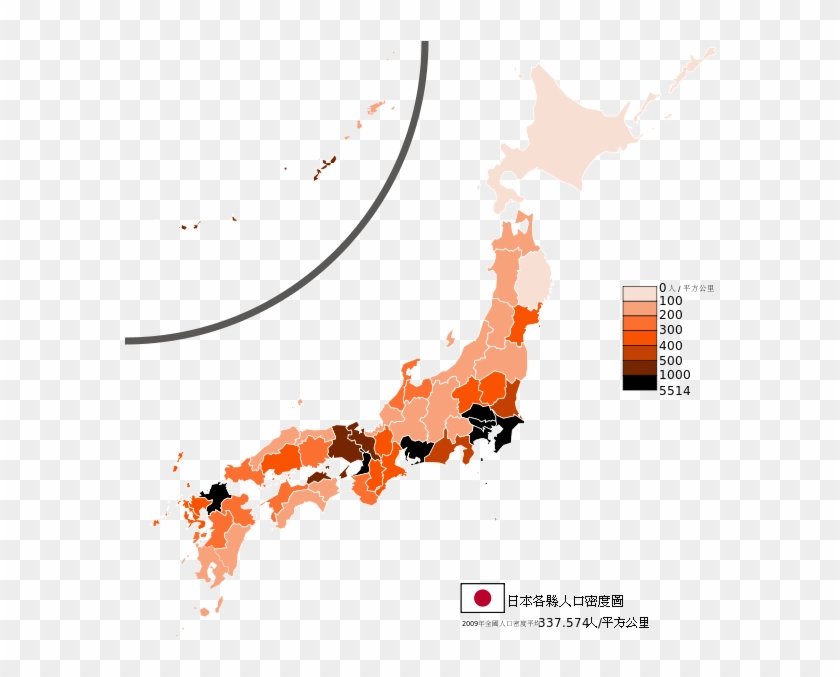This Is A Thematic Map That Shows The Population Density - Japan ...