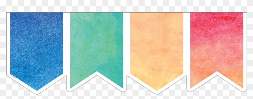Watercolor Pennants Big Big Border Alternate Image - Visual Arts, HD ...