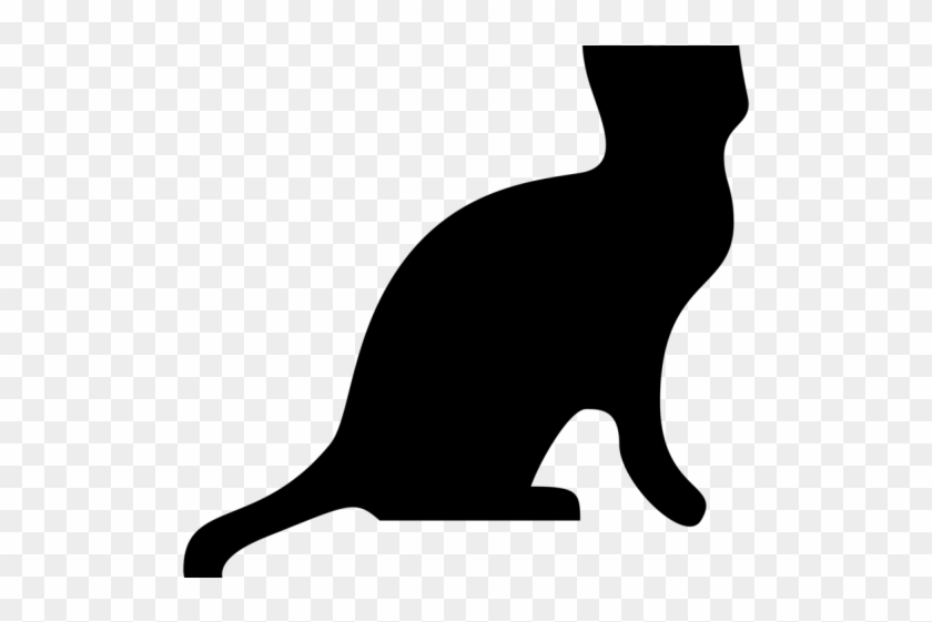Feline Clipart Cat Shadow - Cat Silhouette, HD Png Download - 640x480 ...
