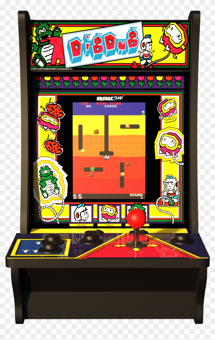 Dig Dug & Dig Dug 2 Counter Arcade, Arcade1up, - Dig Dug, HD Png ...
