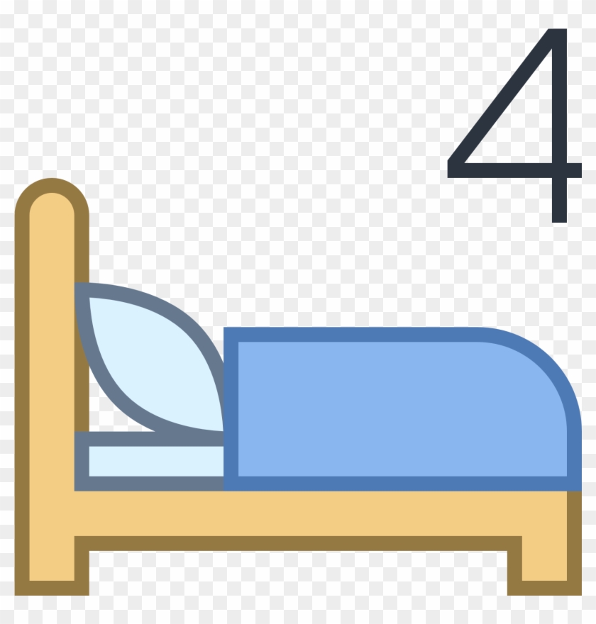 The Four Bed Symbol Is A Bed, But On The Top Of The - Bed Icon, HD Png ...