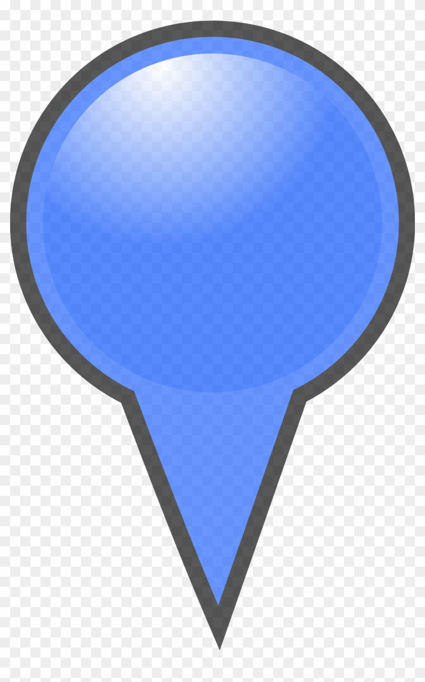 Source - Openclipart - Org - Report - Blue Push Pin - Blue Map Marker ...