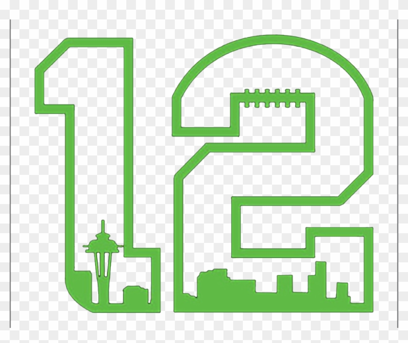 12th Man Decal With Space Needle Decal, HD Png Download - 1000x794 ...