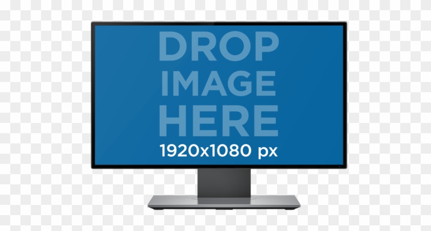 Single Desktop Mockup In Front View Over A Png Background - Computer ...