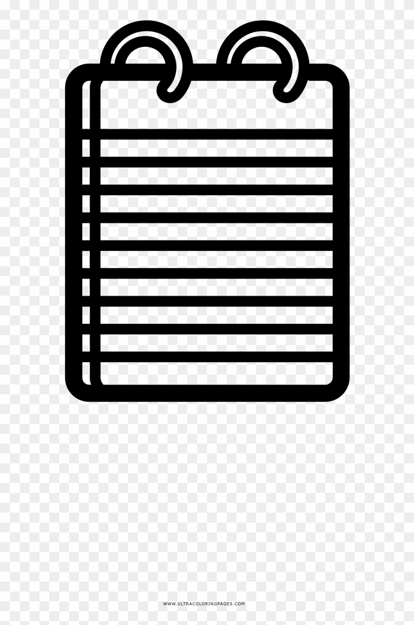 Note Pad Coloring Page - Line Art, HD Png Download - 1000x1647(#6409433 ...